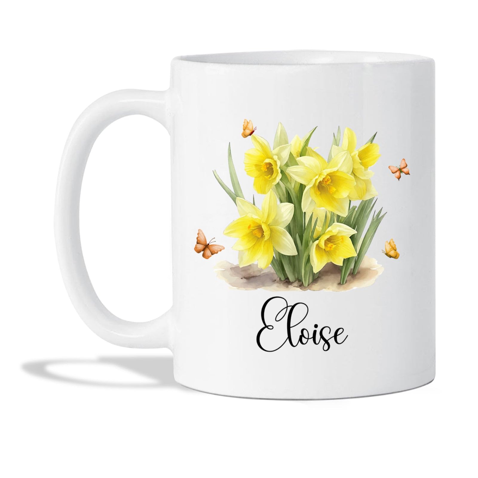 Amazon.com: Personalized Daffodil Mug With Name, Custom Daffodil Flower ...