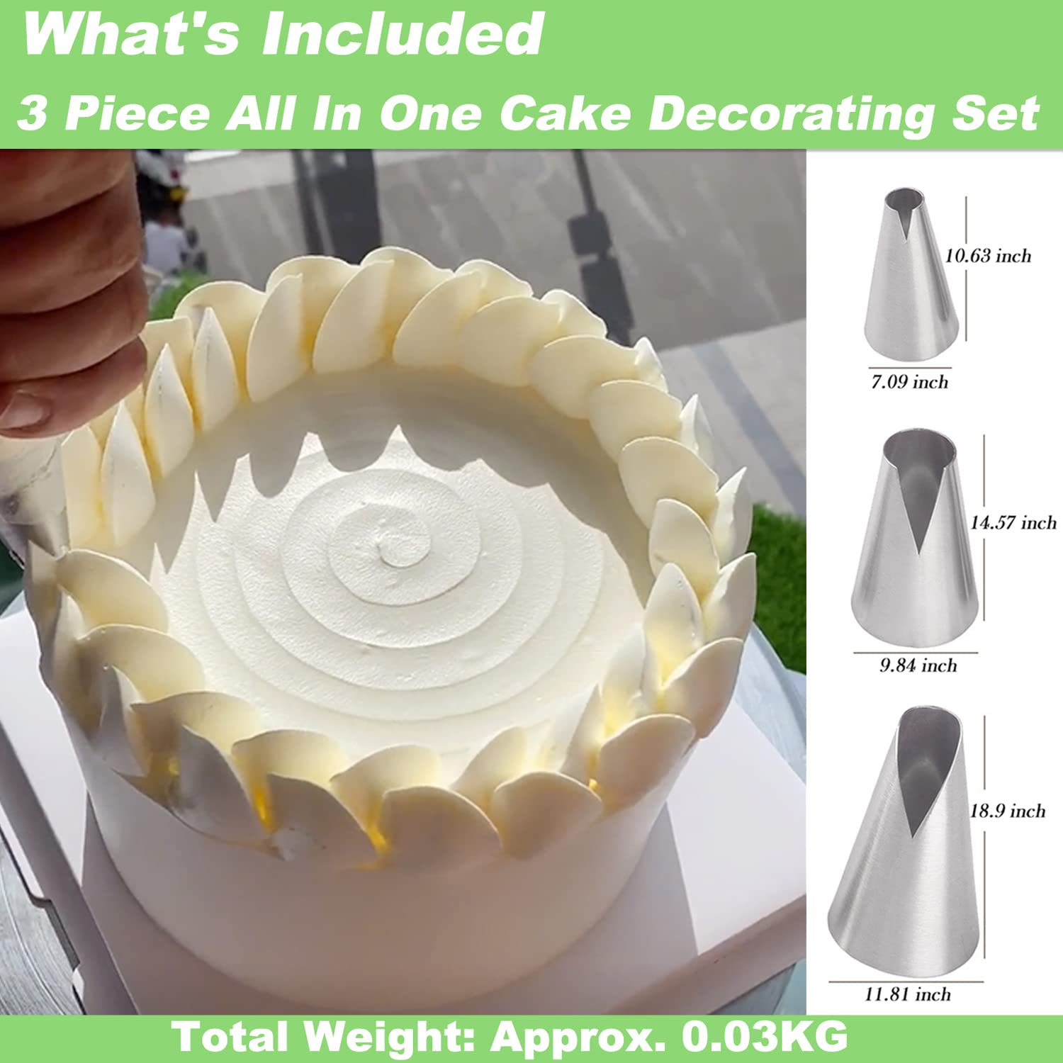 Snapklik.com : 3 Pcs Russian Piping Tips Set,V-shaped Wave Nozzles ...