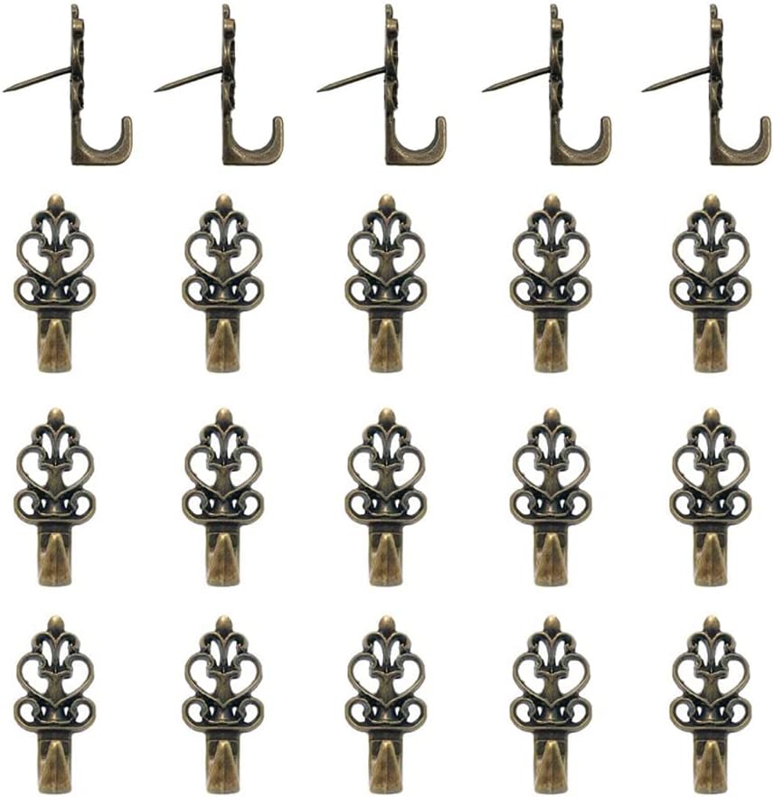 Amazon.com: Rddconkit Push Pin Hangers，20 Pcs Zinc Alloy Pin Hooks ...