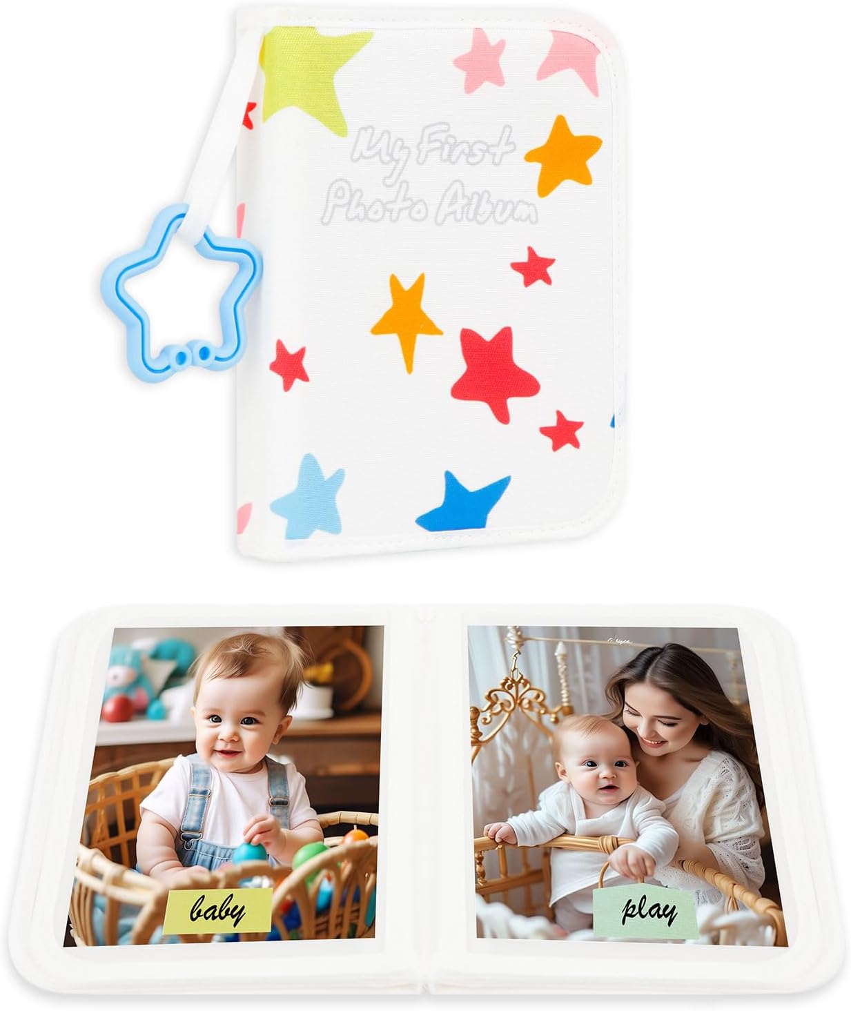 Amazon.com: Baby's My First Photo Album for Baby Holds 21 4x6 Photos ...