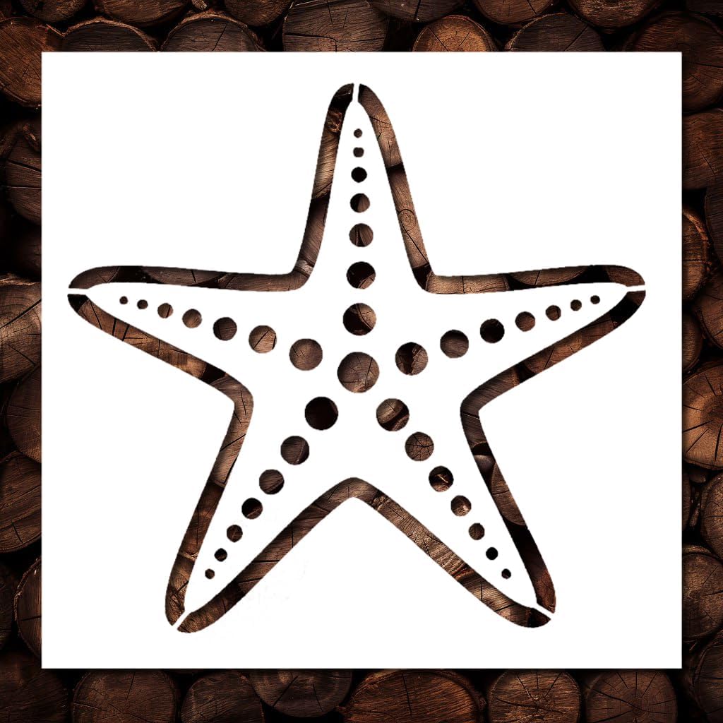 Amazon.com : Starfish Stencil Template - Reusable Ocean Creatures ...