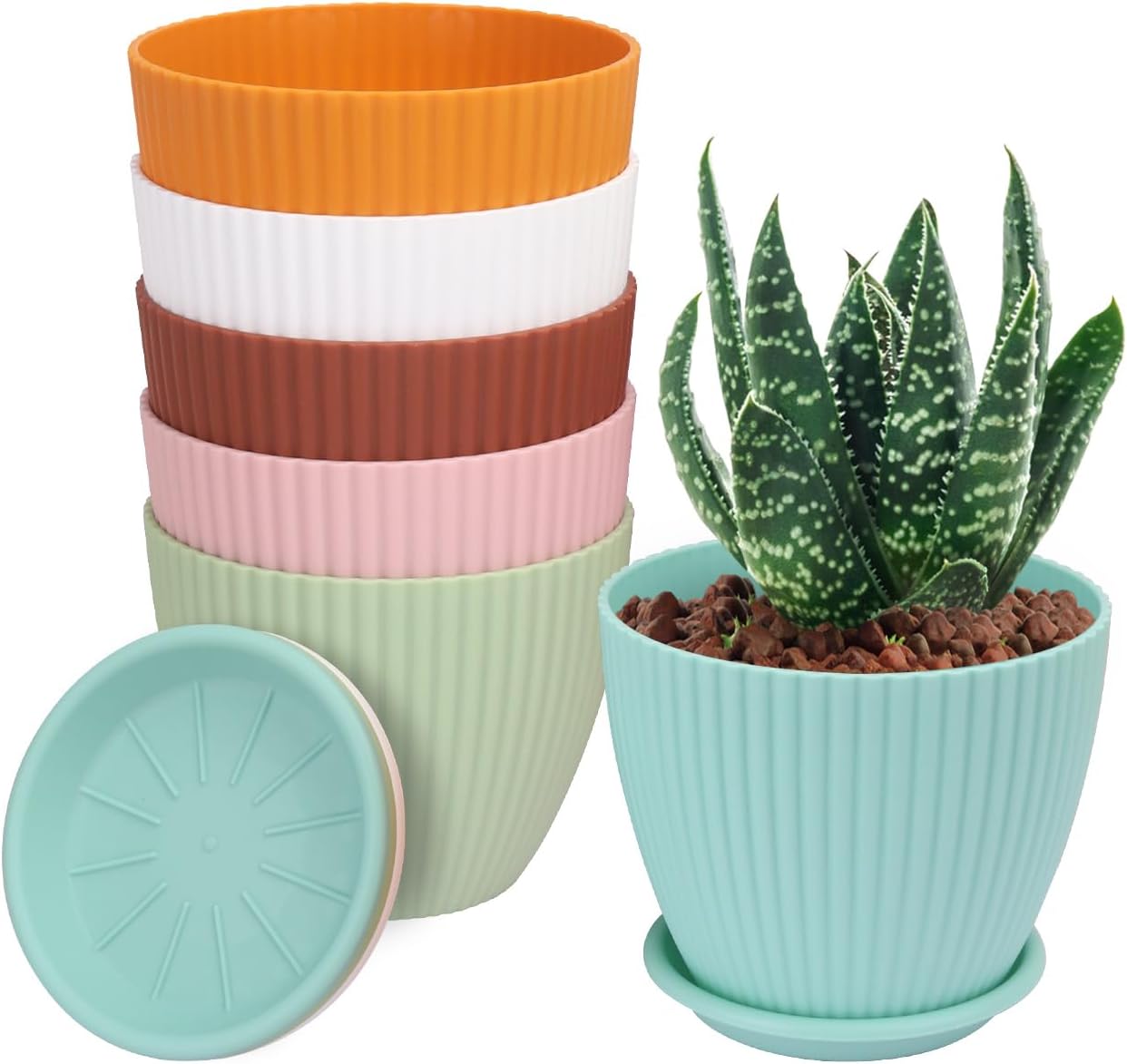 Amazon.com: IHDYPPEW 12 Pack Planters, 3.5/4.5/5/6/6.5/7.5 inch Large ...