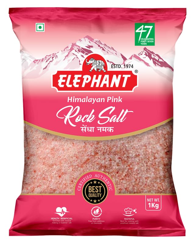 ELEPHANT Rock Salt 1kg | Sendha Namak | No Added Colours and ...