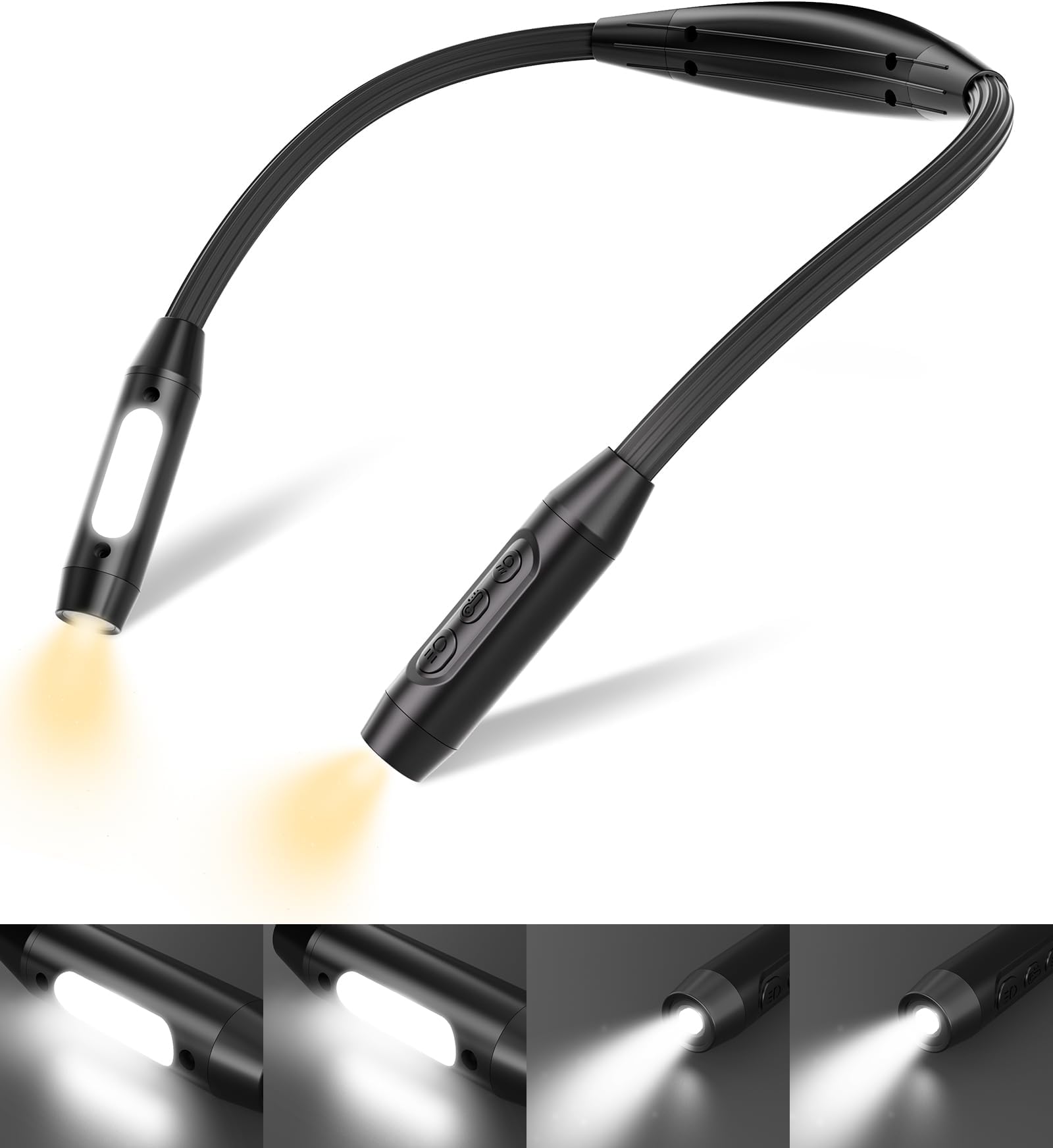 Huglight LED Light Handsfree Hug Neck Reading Book Light (Black ...