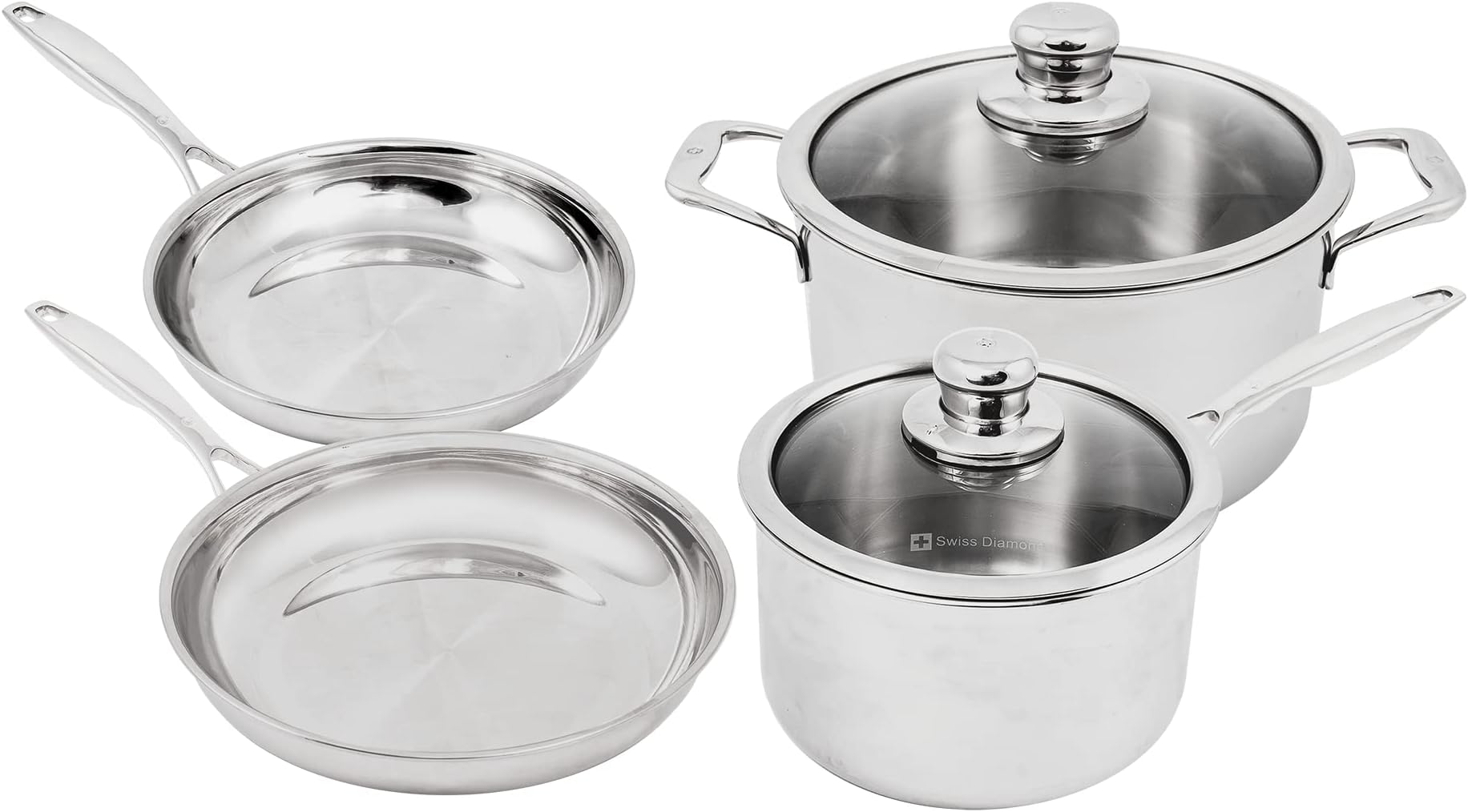 Amazon.com: All-Clad D3 3-Ply Stainless Steel Cookware Set 7 Piece ...