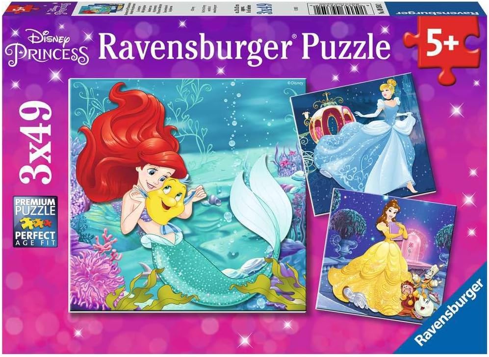 Ravensburger 09350 Disney Princesses - 3 X 49 Piece Jigsaw Puzzles ...
