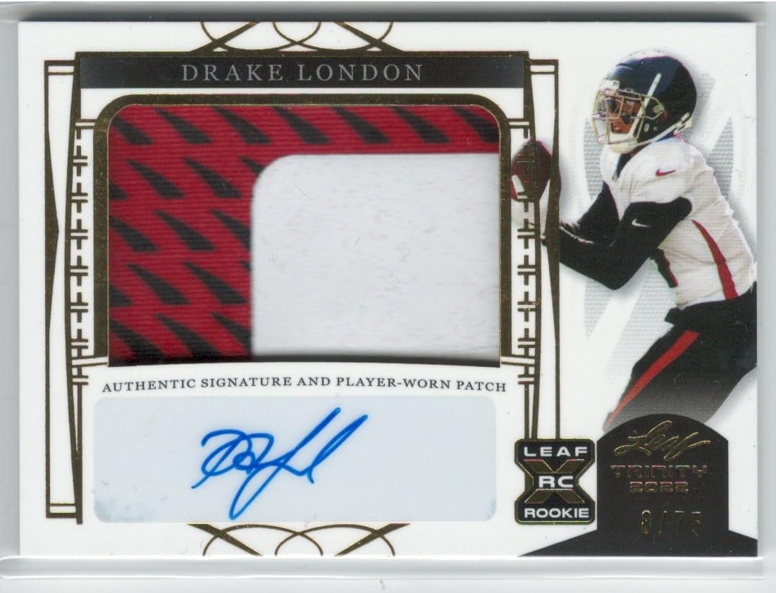 Amazon.com: 2022 Leaf Trinity Drake London Rookie Patch Autograph Card ...