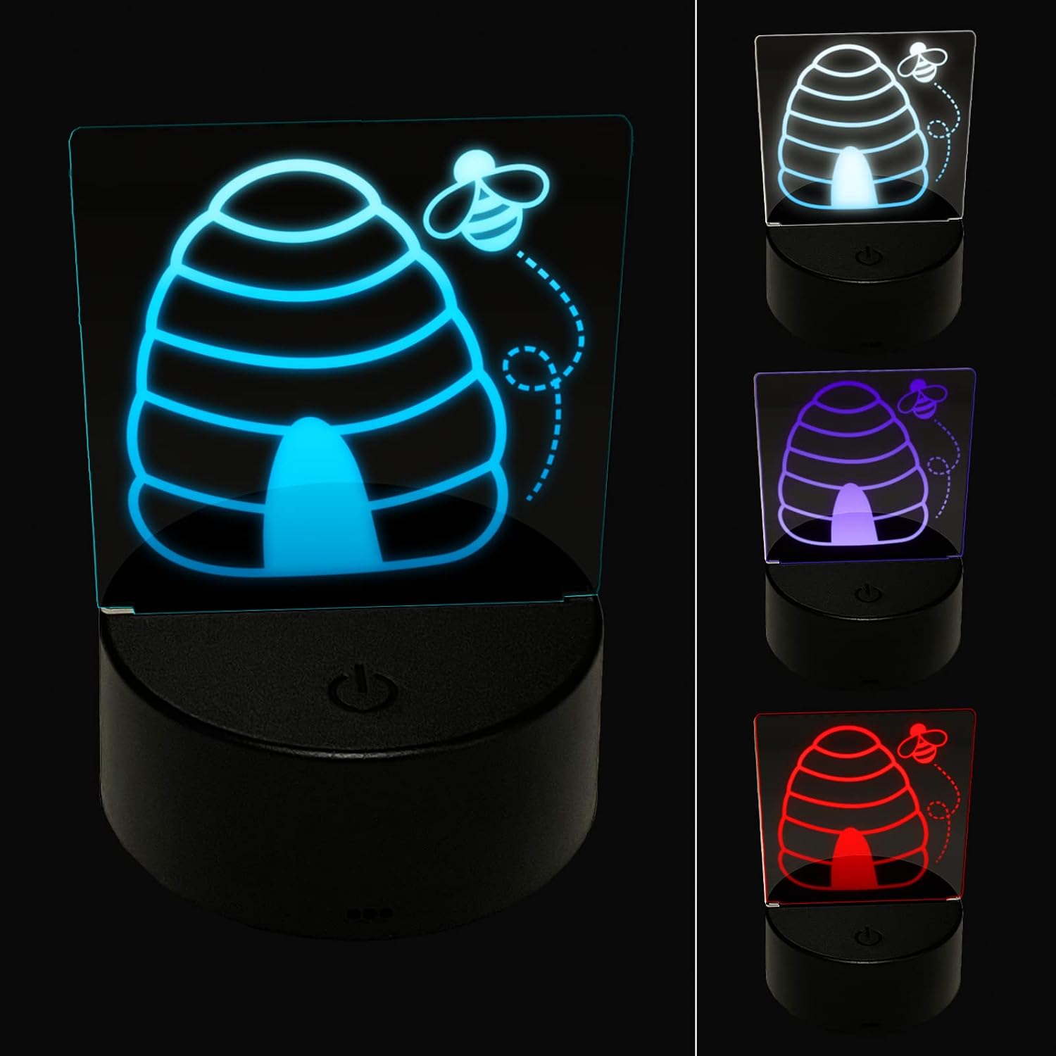 Sniggle Sloth Bee Hive with Bee 3D Illusion LED Night Light Sign ...