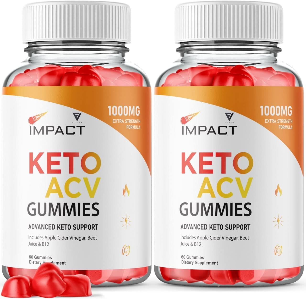 Amazon.com: (2 Pack) Impact Keto Gummies for Weight Loss and Belly Fat Diet, AVC Keto ACV ...