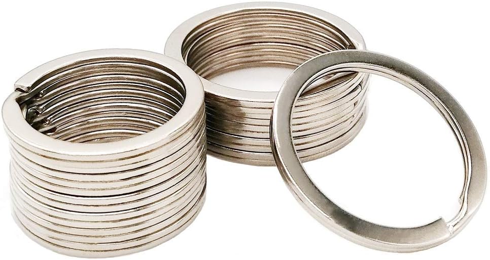 10 Pcs Key Ring Hoop, 25mm Stainless Steel Key Rings Keyring Ringsfor ...