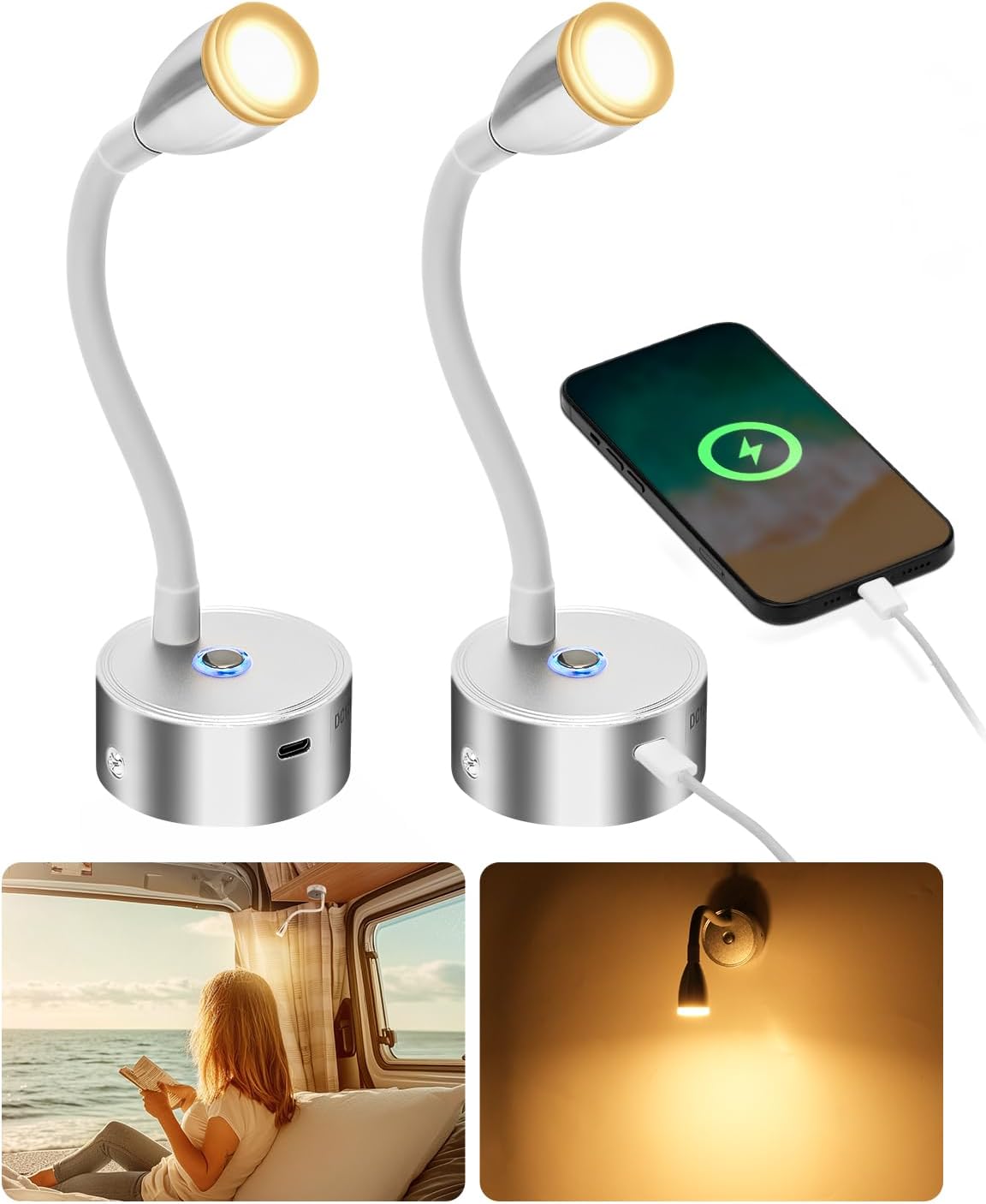 SUPAREE 12V LED Lights USB Caravans 12V Spot Lights Motorhome 12V ...