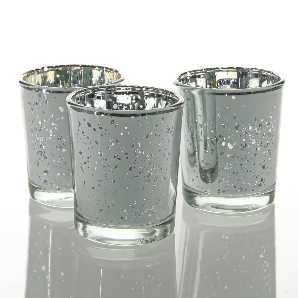 Amazon.com: Richland Silver Mercury Votive Candle Holders Set of 72 ...