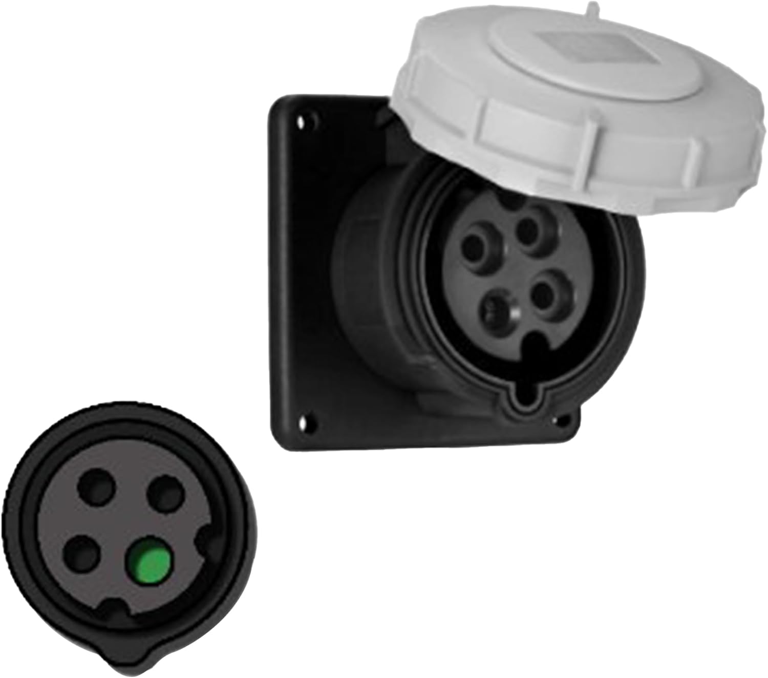 Amazon.com: IEC 309 460R5W Receptacle, 60A, 600V, 3 Pole, 4 Wire, 3 ...
