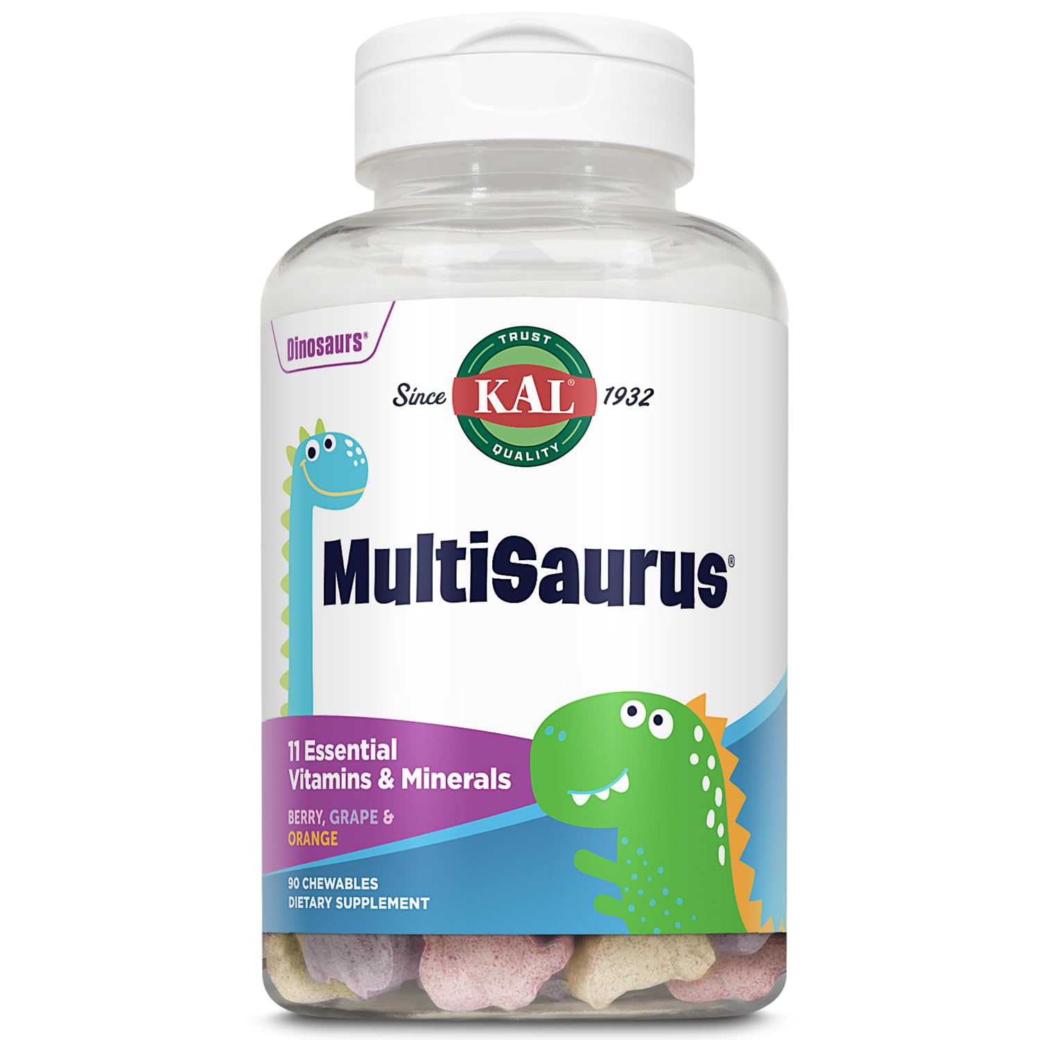 Snapklik.com : MultiSaurus Kids Chewable Multivitamins, 11 Essential ...