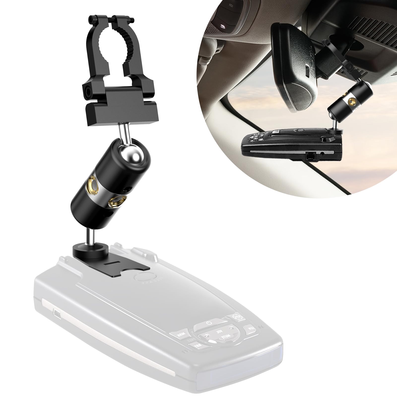 Amazon.com: SDSACZMU Radar Detector Mount, Rearview Mirror Rod Aluminum ...
