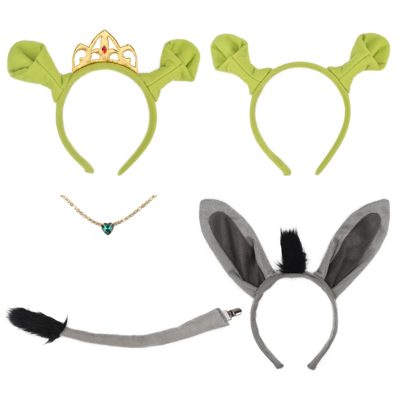 Snapklik.com : 5 PCS Ogre Ears Princess Headband Donkey Ears Set ...