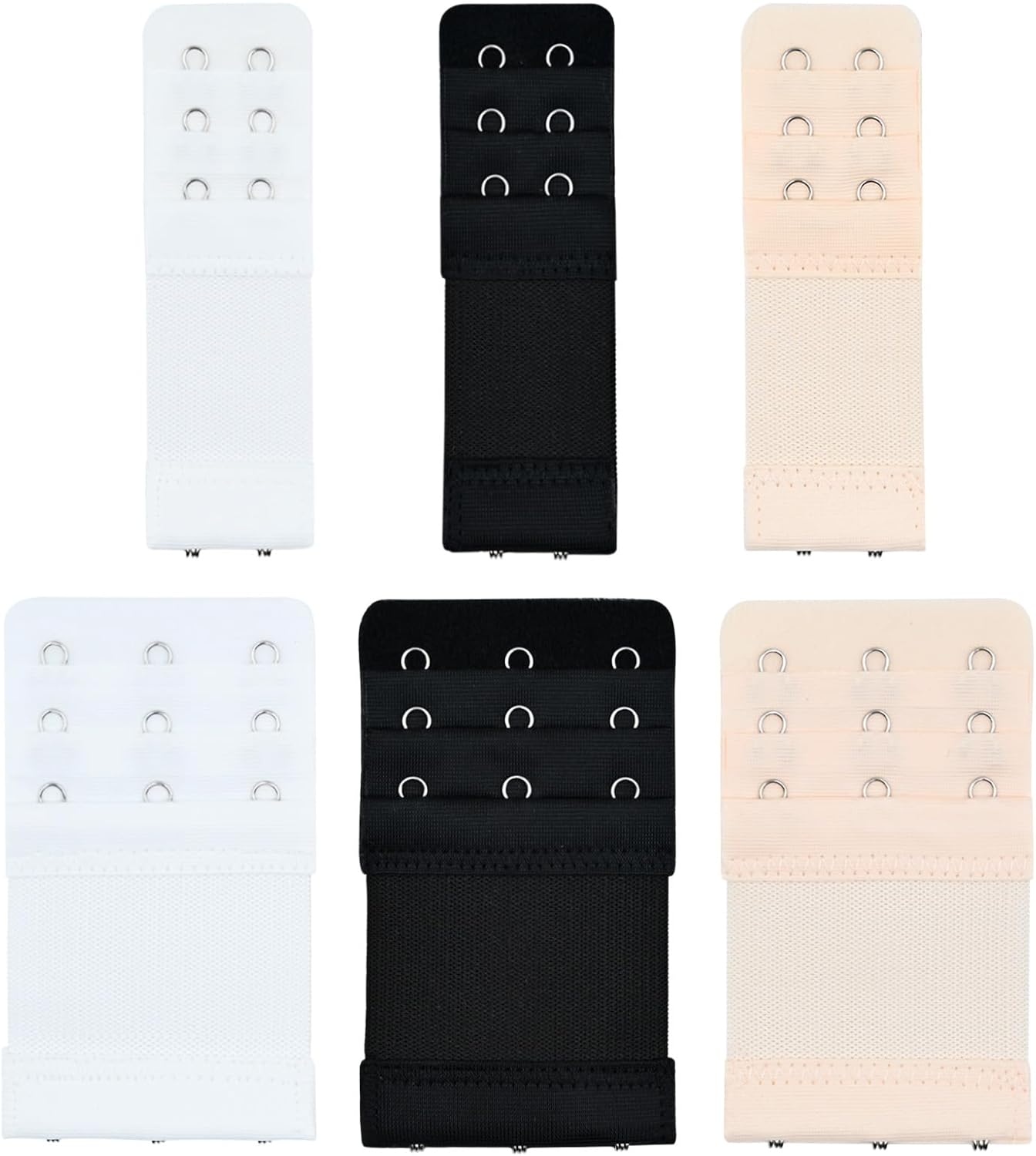 AskBed 6 Pcs Women's Soft Comfortable Elastic Bra Extenders - 2 Hooks ...