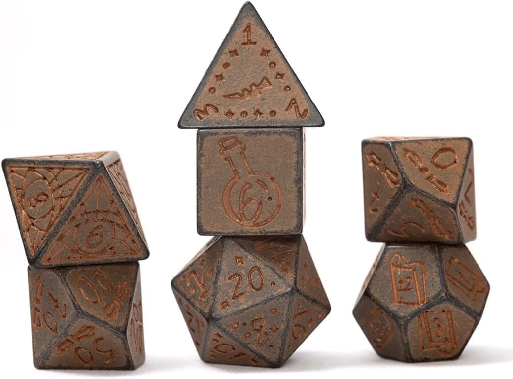 Amazon.com: RPG Dice Set (7): Illusory Stone - Granite : Toys & Games