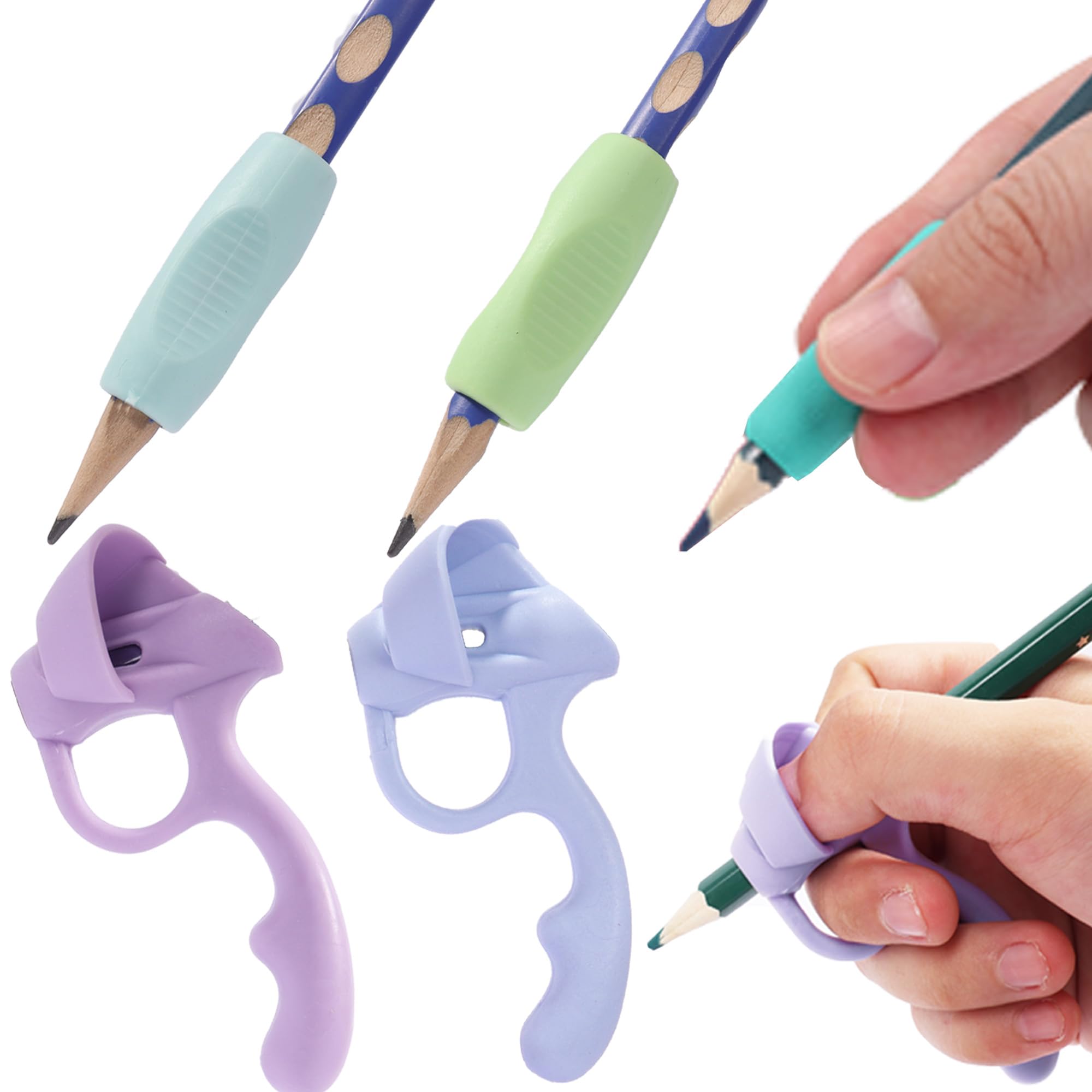 Amazon.com : AURAADORN 4 Pack Pencil Grips for Kids Handwriting,Pencil ...