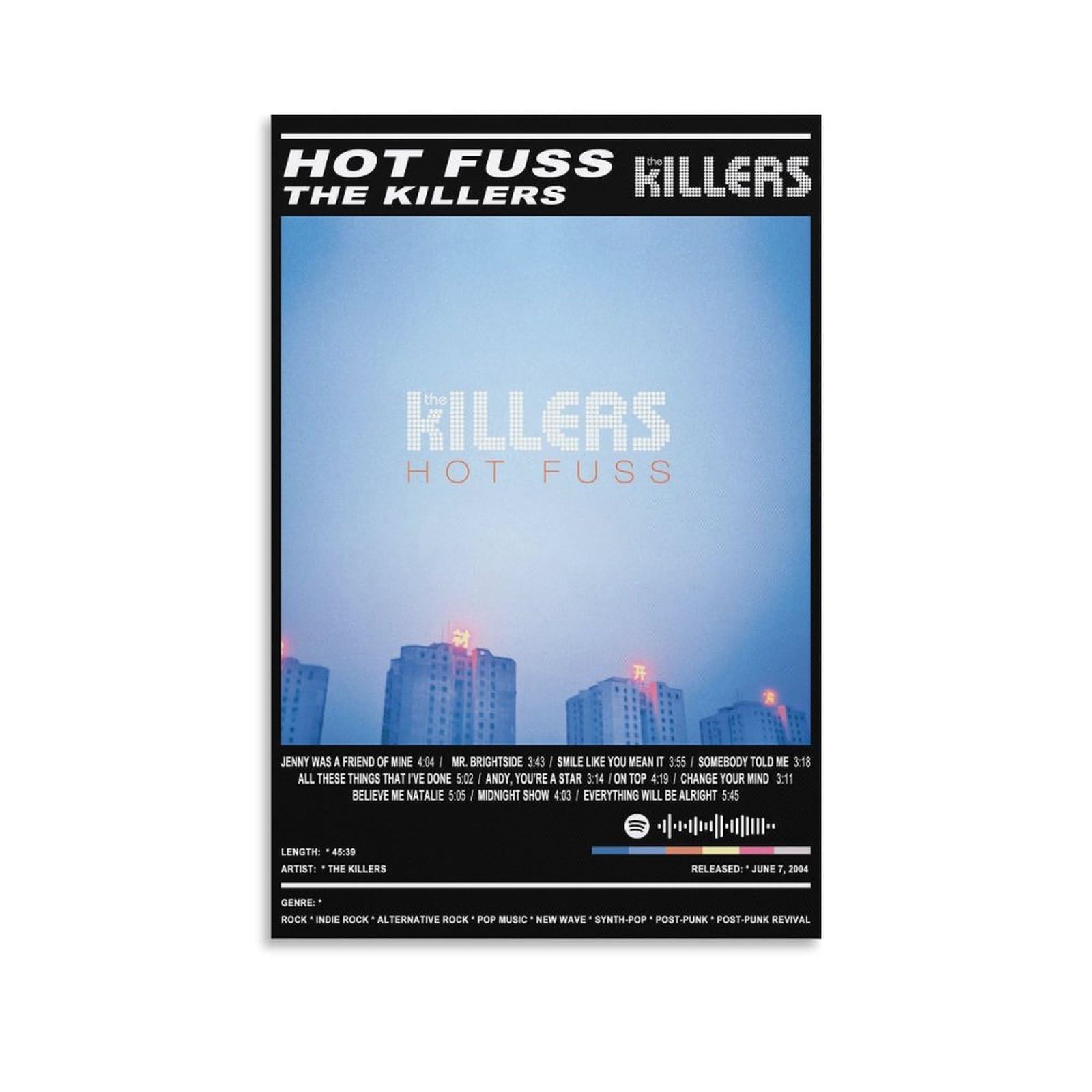 Amazon.com: The Killers Posters Hot Fuss Music Album Cover Canvas ...