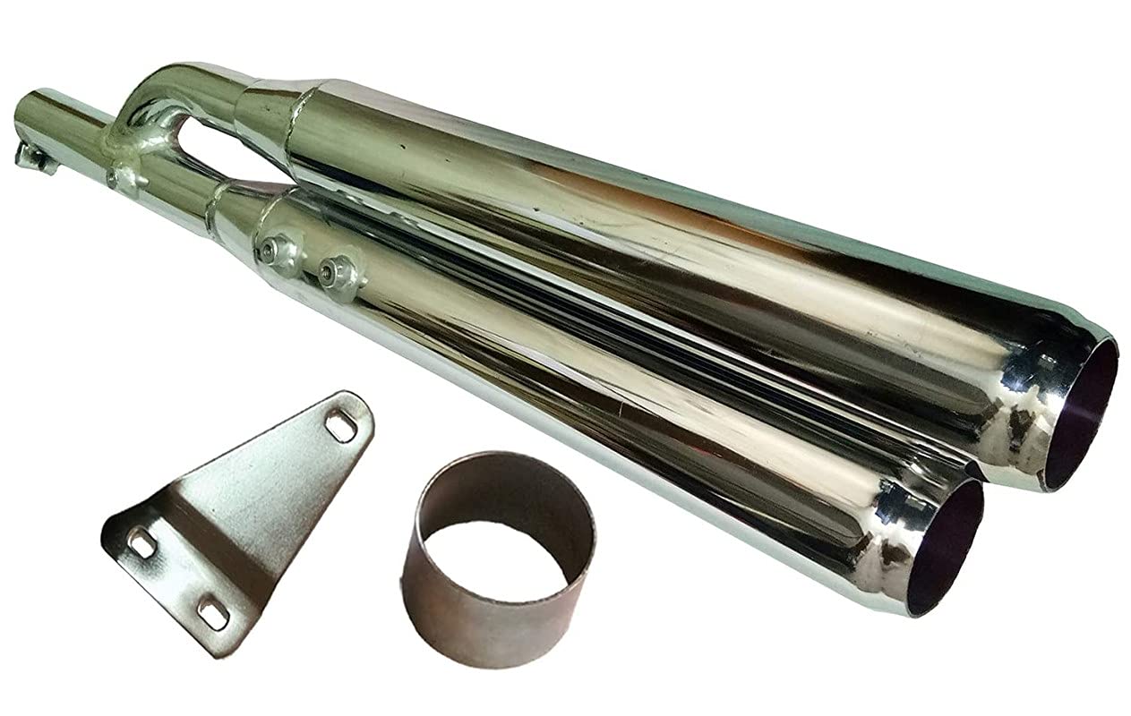 SupremeChoice Bike Bullet Exhaust Silencer A1 Quality Double Barrel ...