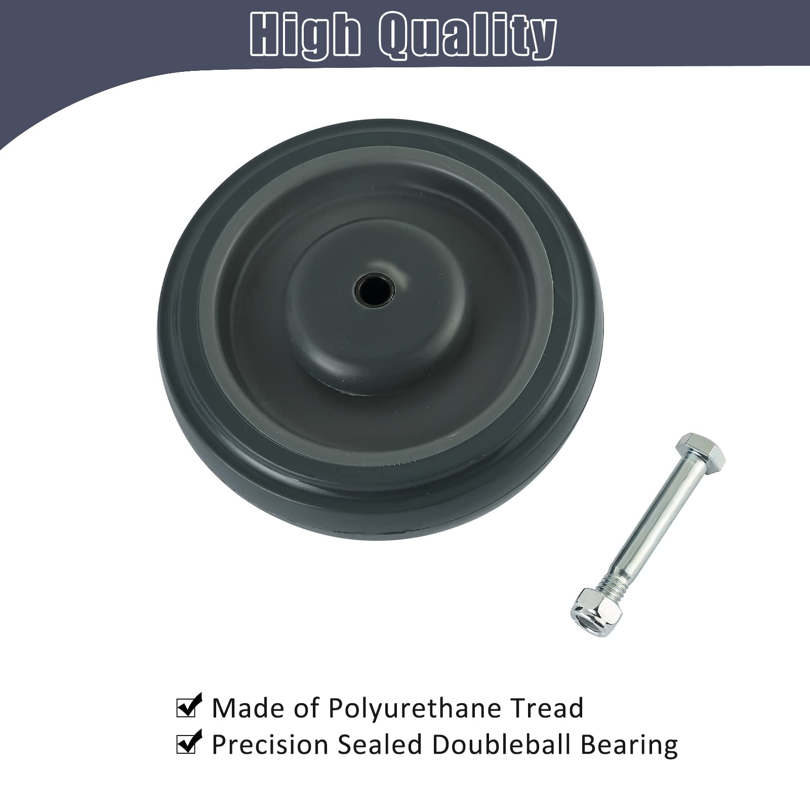 Snapklik.com : MYFULLY 5" Shopping Cart Replacement Wheels Kit ...