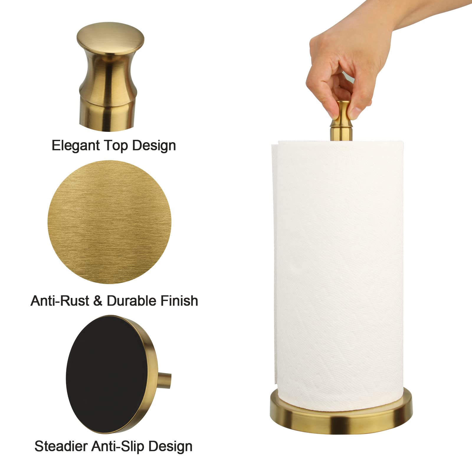 Snapklik.com : Paper Towel Holder Stand For Kitchen Countertop & Dining ...