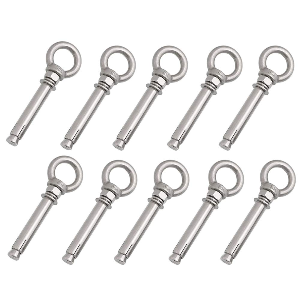 Buy 10 Pcs Anchor Eye Bolt, Extension Bolt Eye Bolt, 304 Stainless ...