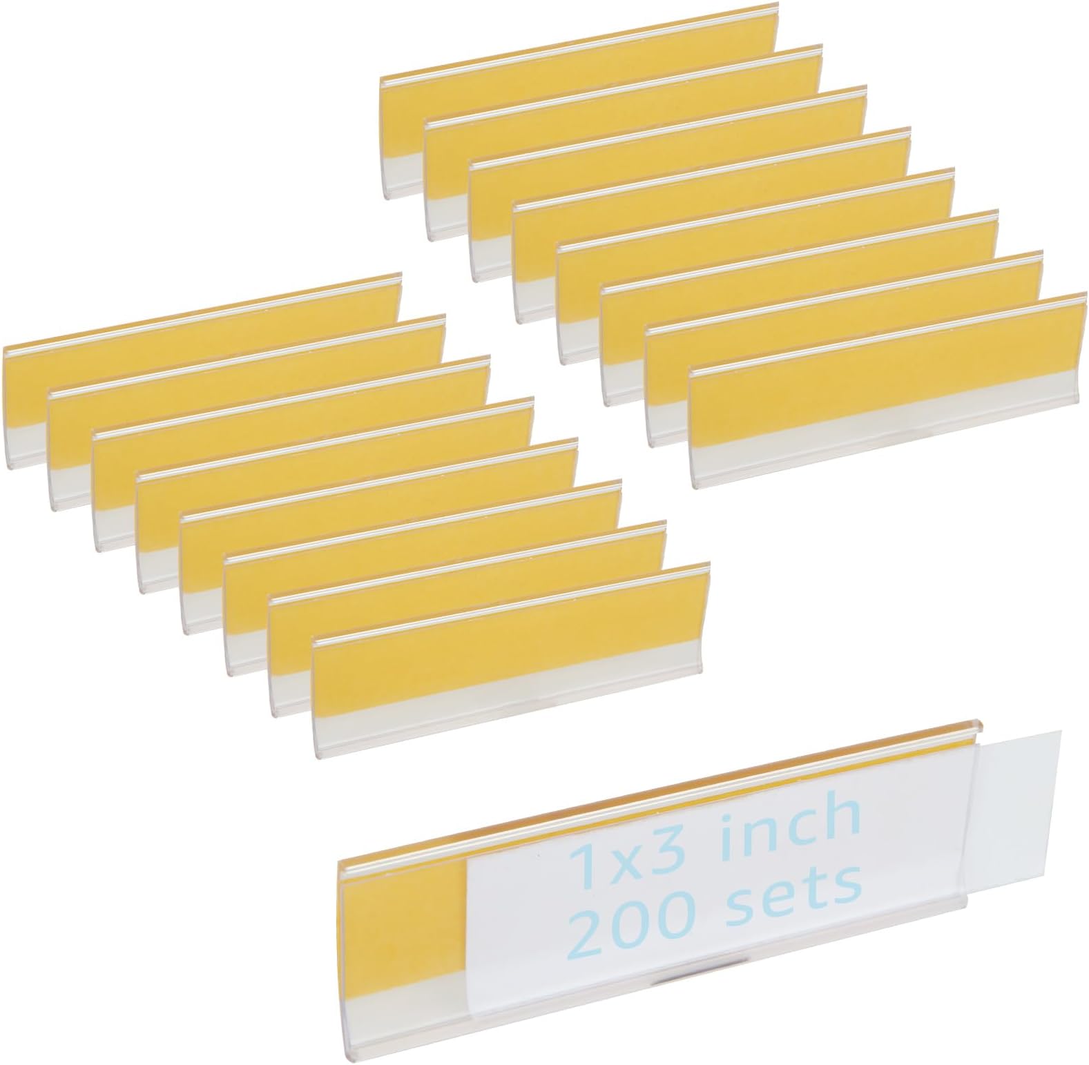 Amazon.com : MIVIDE 200 Pack 3x1 Inch Wire Shelf Label Holder, Plastic ...