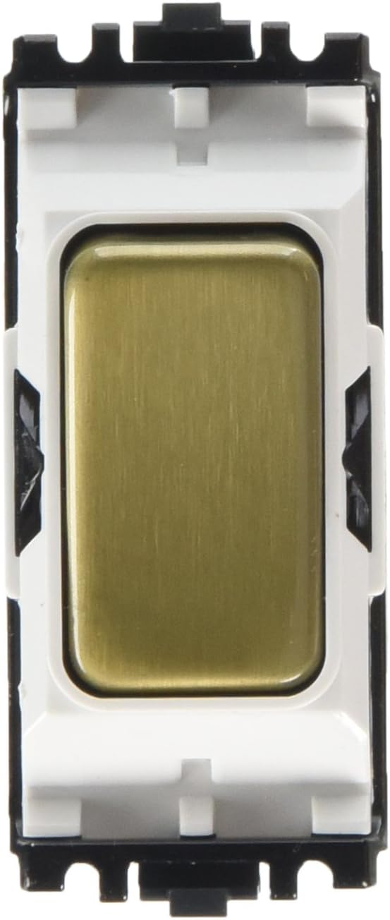 MK Aspect/Edge Grid K4881SAGW 10A Single Pole 1-Way Switch - Satin Gold ...