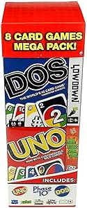 Mattel Games 8 Card Games Mega Pack - Uno, Phase 10, DOS, Mad Gab, etc ...
