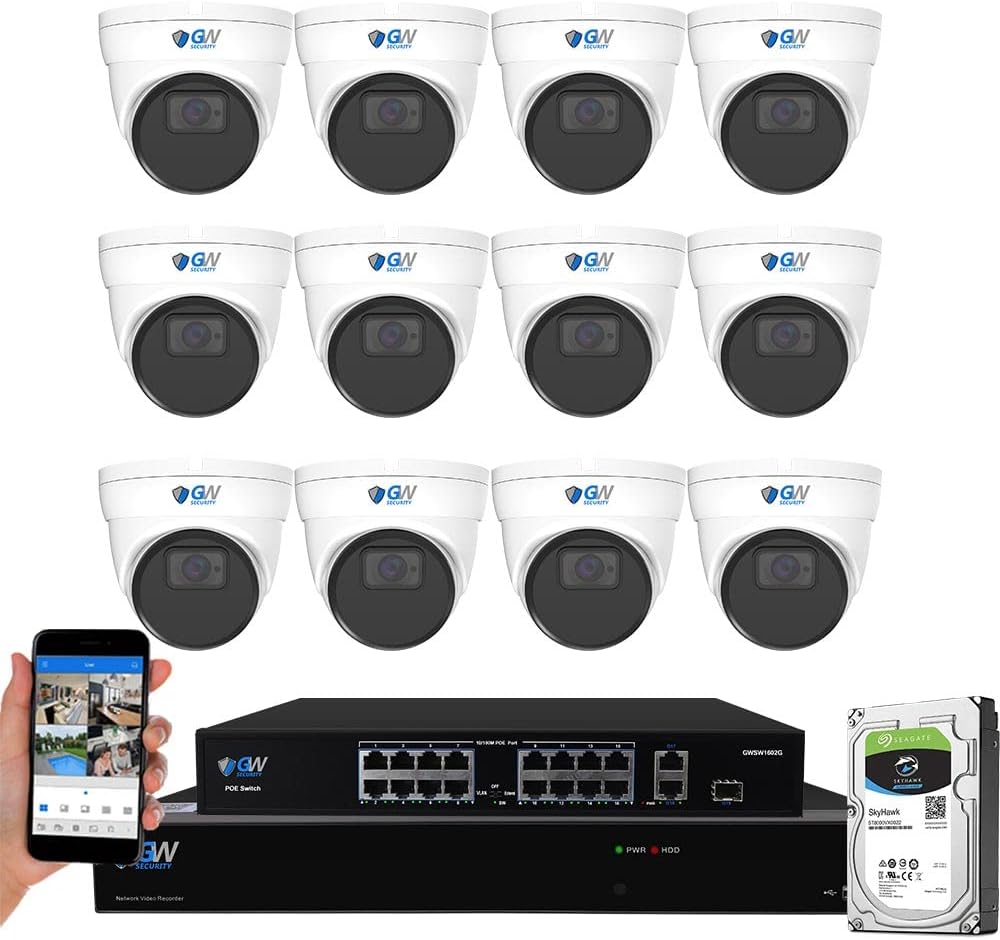 Amazon.com : GW Security 8 Channel 4K NVR 8MP (3840x2160) H.265 IP PoE ...