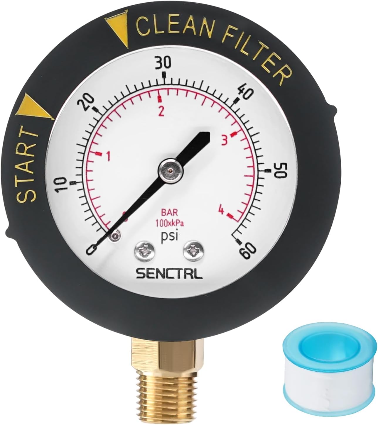 Amazon.com : Pentair 190058Z Pressure Gauge, Black : Outdoor Spas ...