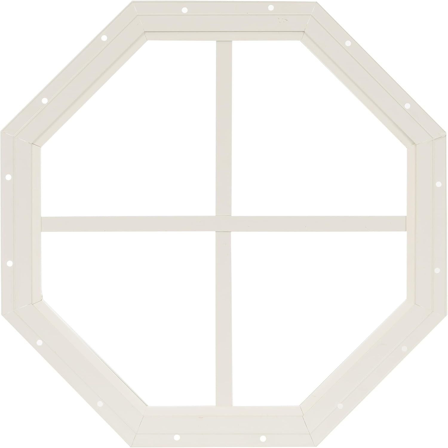 Amazon.com: Shed Window 18" Octagon Gable Flush Mount White for Sheds ...