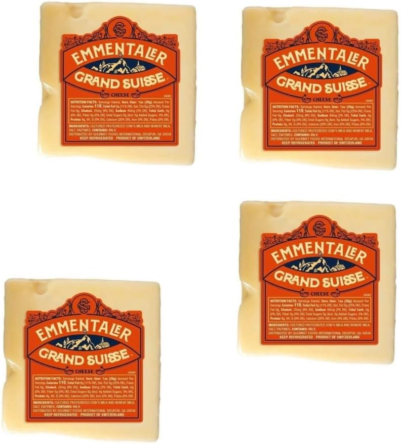 Amazon.com: Emmental Cheese, 8 oz. (4 pack) : Grocery & Gourmet Food