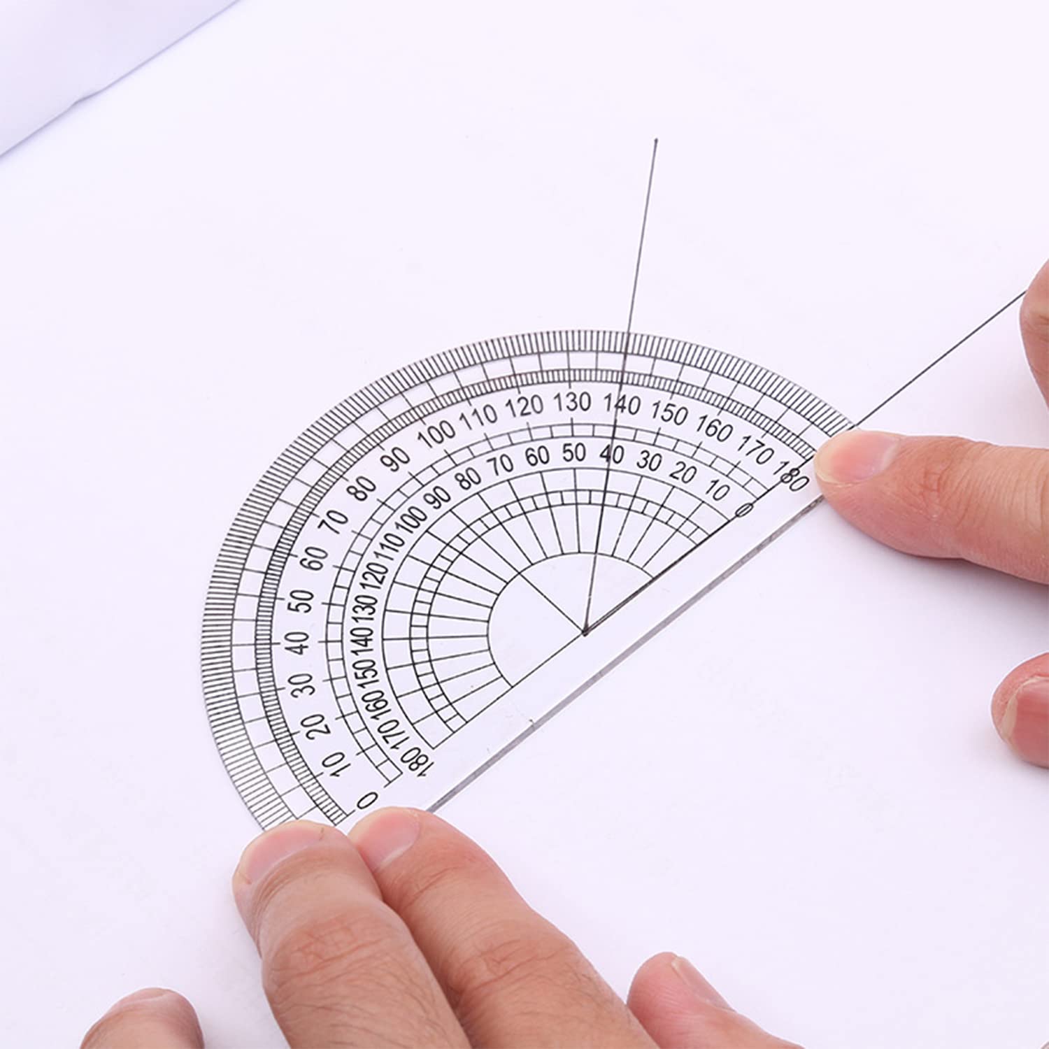 Clear Pencil Case Clear Plastic Protractor For Angle Measurement, 4 ...