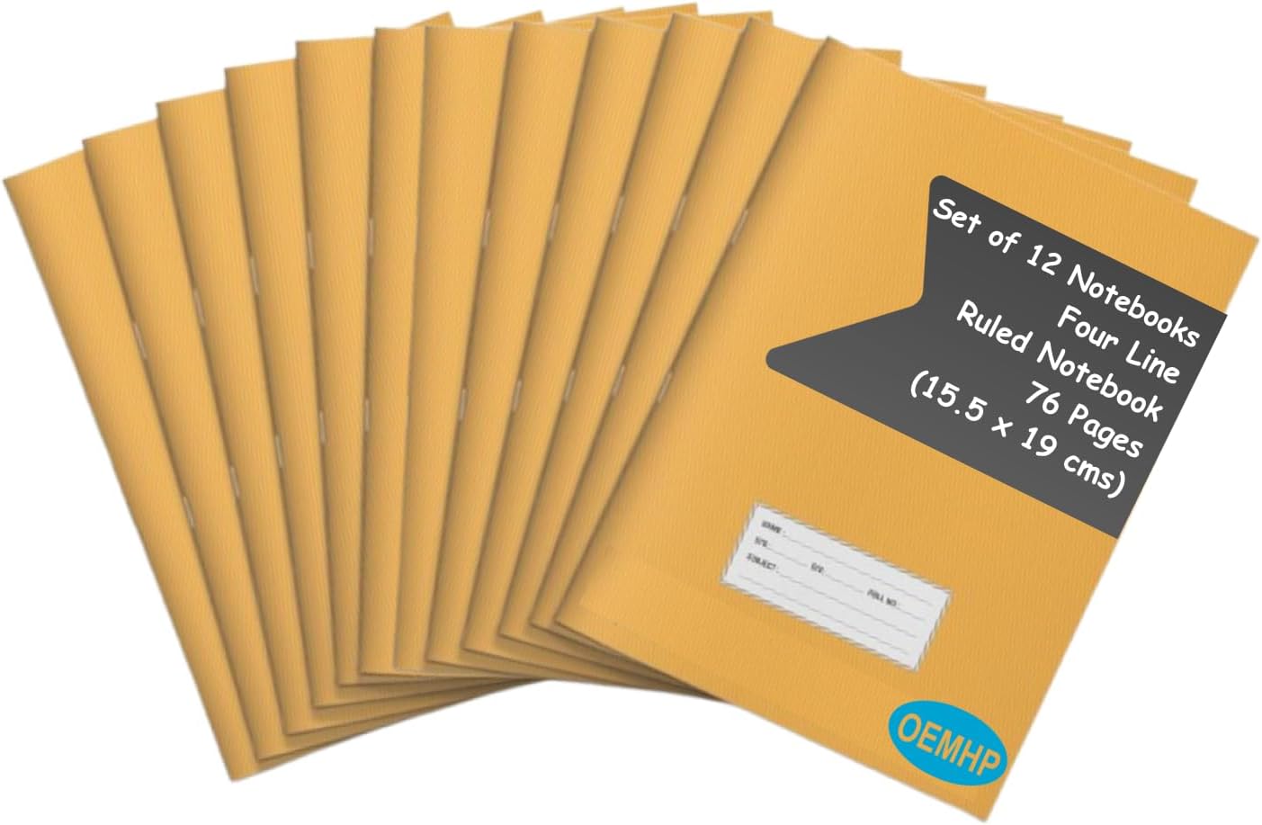 OEMHP Red and Blue Line Notebooks | Small Four Line Book | Pack of 12 ...