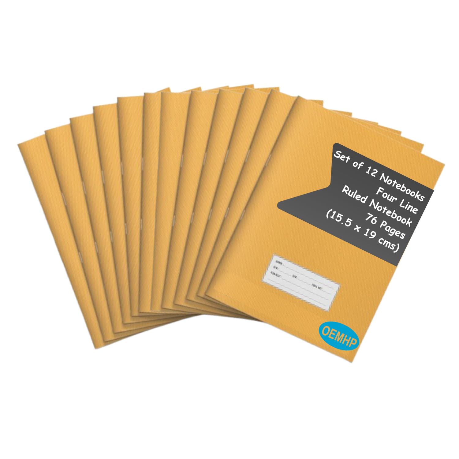 OEMHP Red and Blue Line Notebooks | Small Four Line Book | Pack of 12 ...