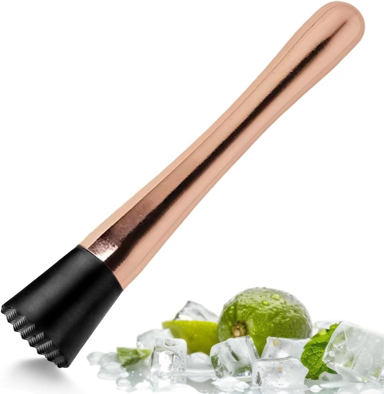 FLOW Barware Cocktail Muddler | Steel Ice Crusher & Bar Muddler For ...