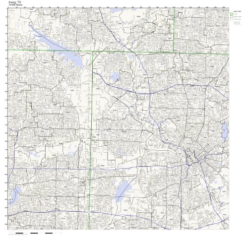 Amazon.com: Irving, TX ZIP Code Map Laminated