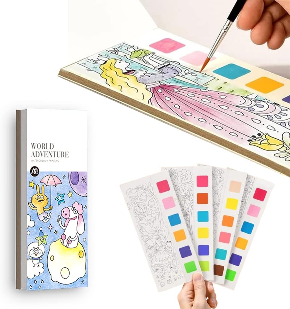 Amazon.com: Pousbo Pocket Watercolor Painting Book, 2022 New Wonderful ...