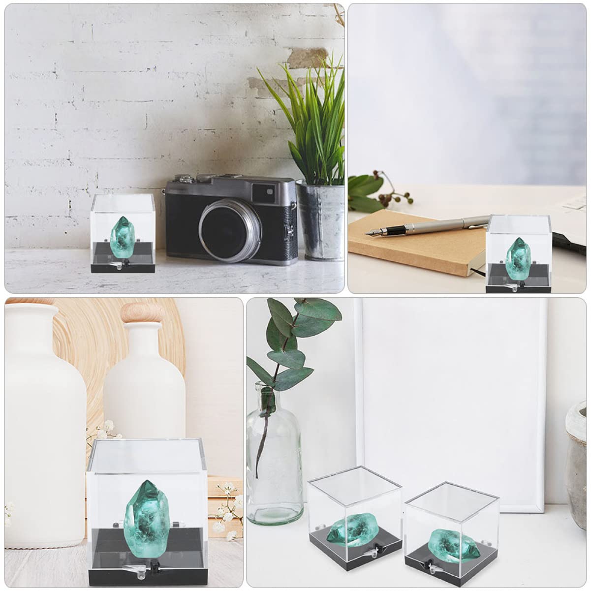Snapklik.com : 48 Pcs Mineral Standard Display Box Square Display Case ...