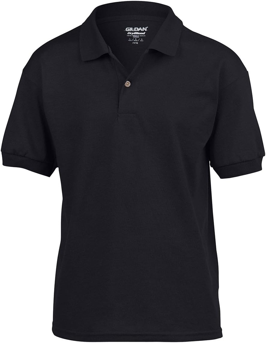 Gildan G880 Adult 5.6 oz. DryBlend 50/50 Jersey Polo - Black - M at ...