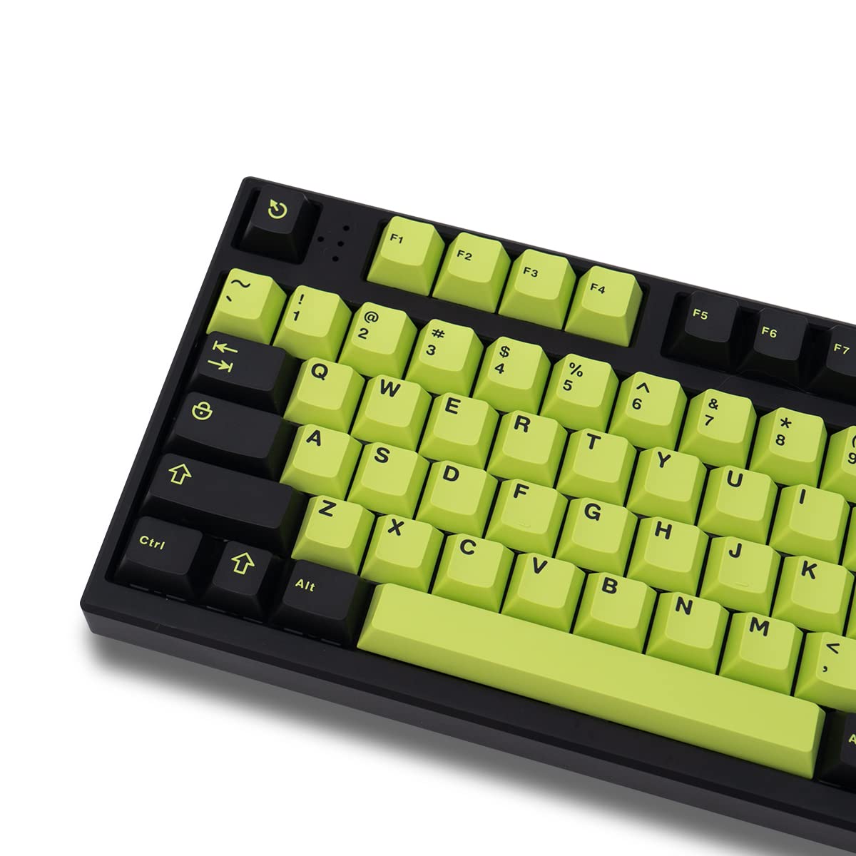 Buy Mintcaps Black Green Keycaps 132 Keys Cherry Profile Double Custom ...