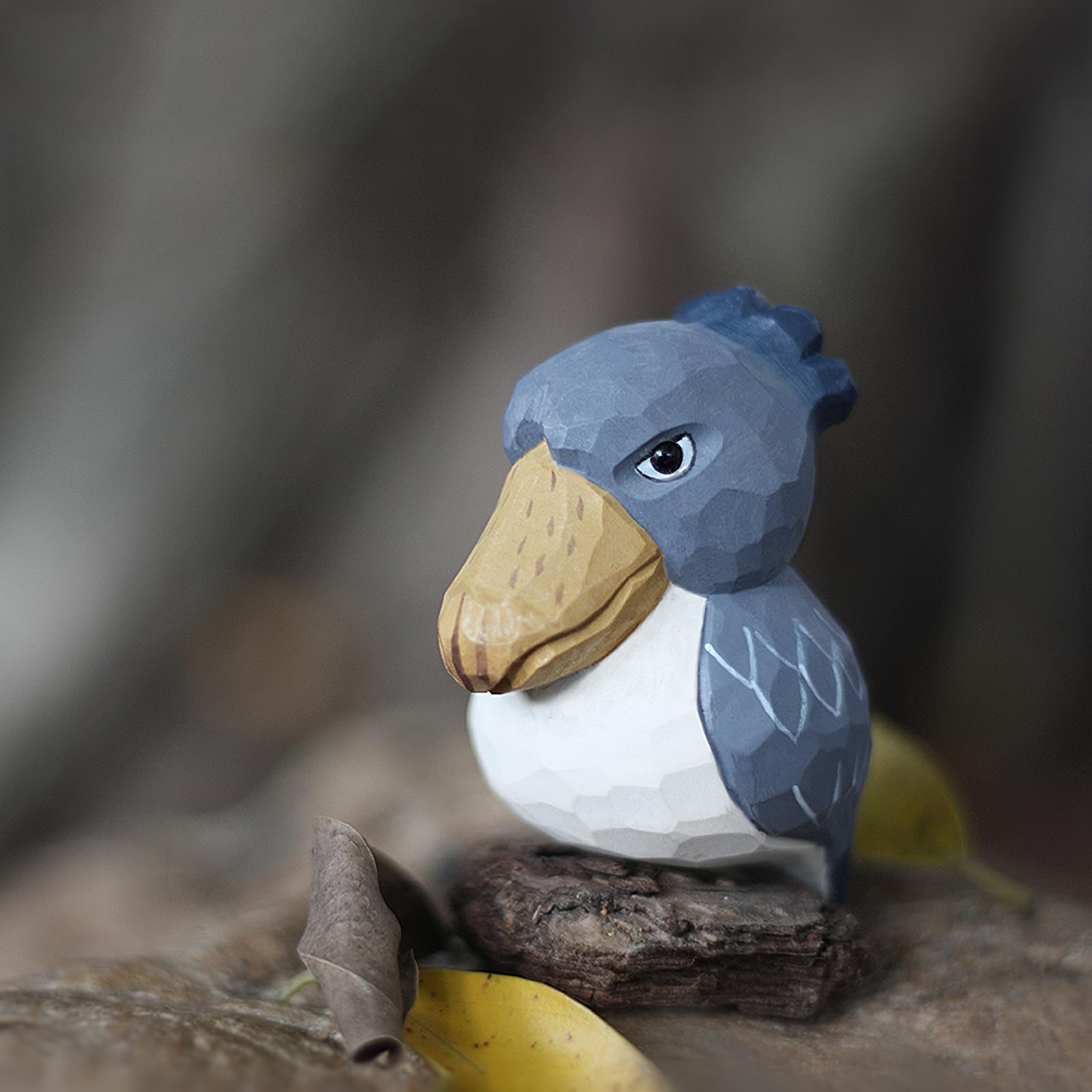 Amazon.com: TALKLEK Handmade Wooden Shoebill Stork Figurine Small ...
