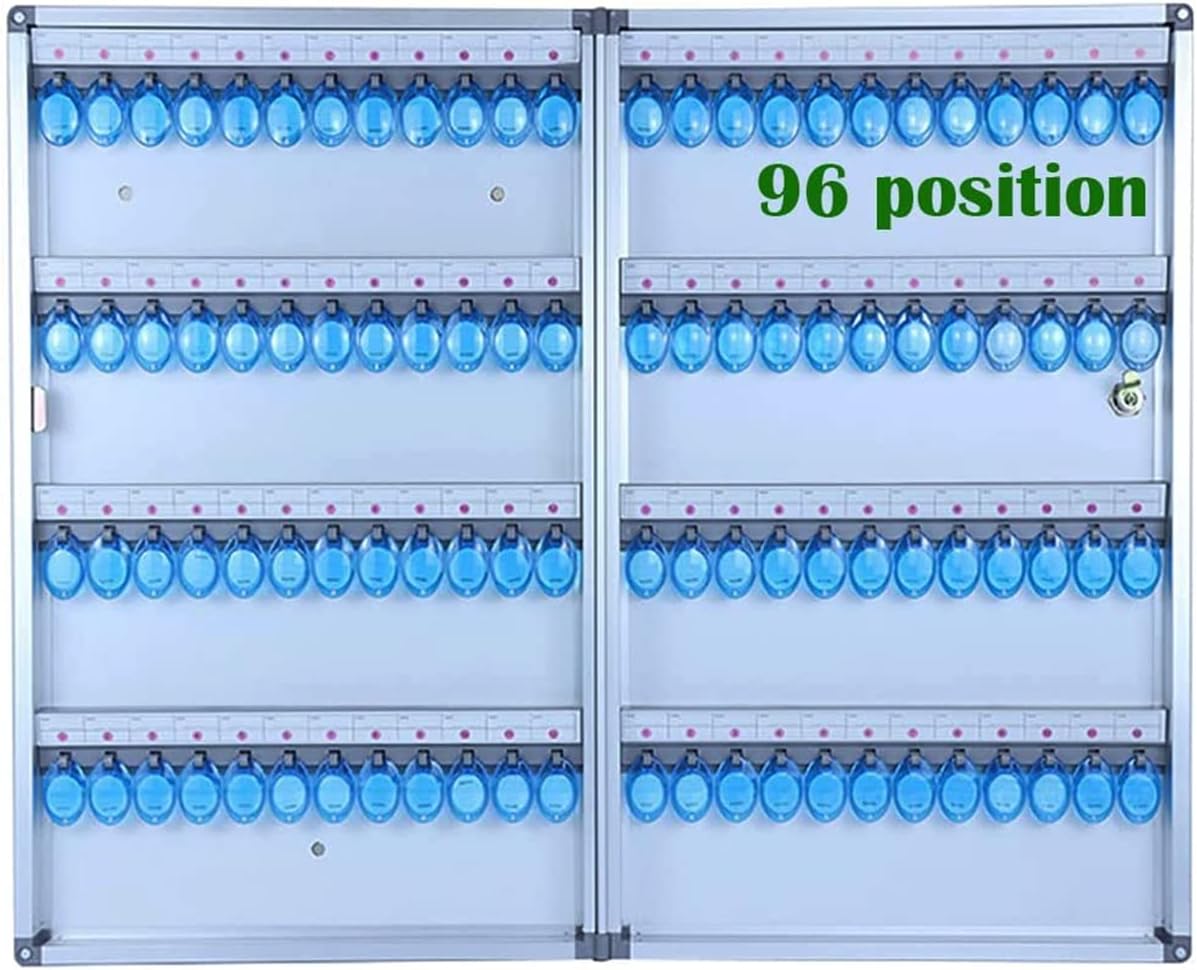 Amazon.com: tonchean Key Lock Box Wall Mount, 96 Key Cabinet with Hooks ...