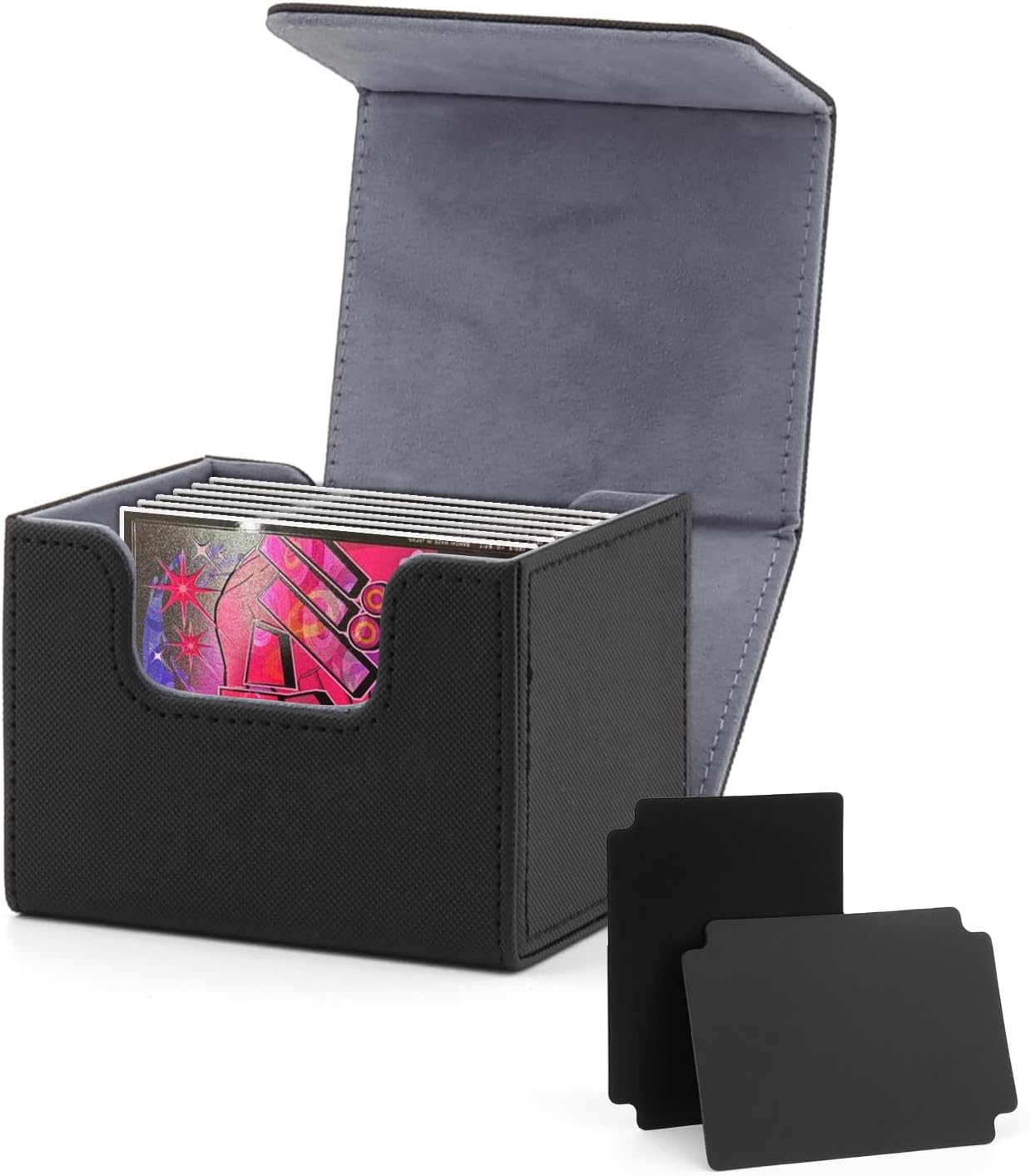 Amazon.com: Bofoho 180+ Card Deck Box with Magnetic Closure, PU Leather ...
