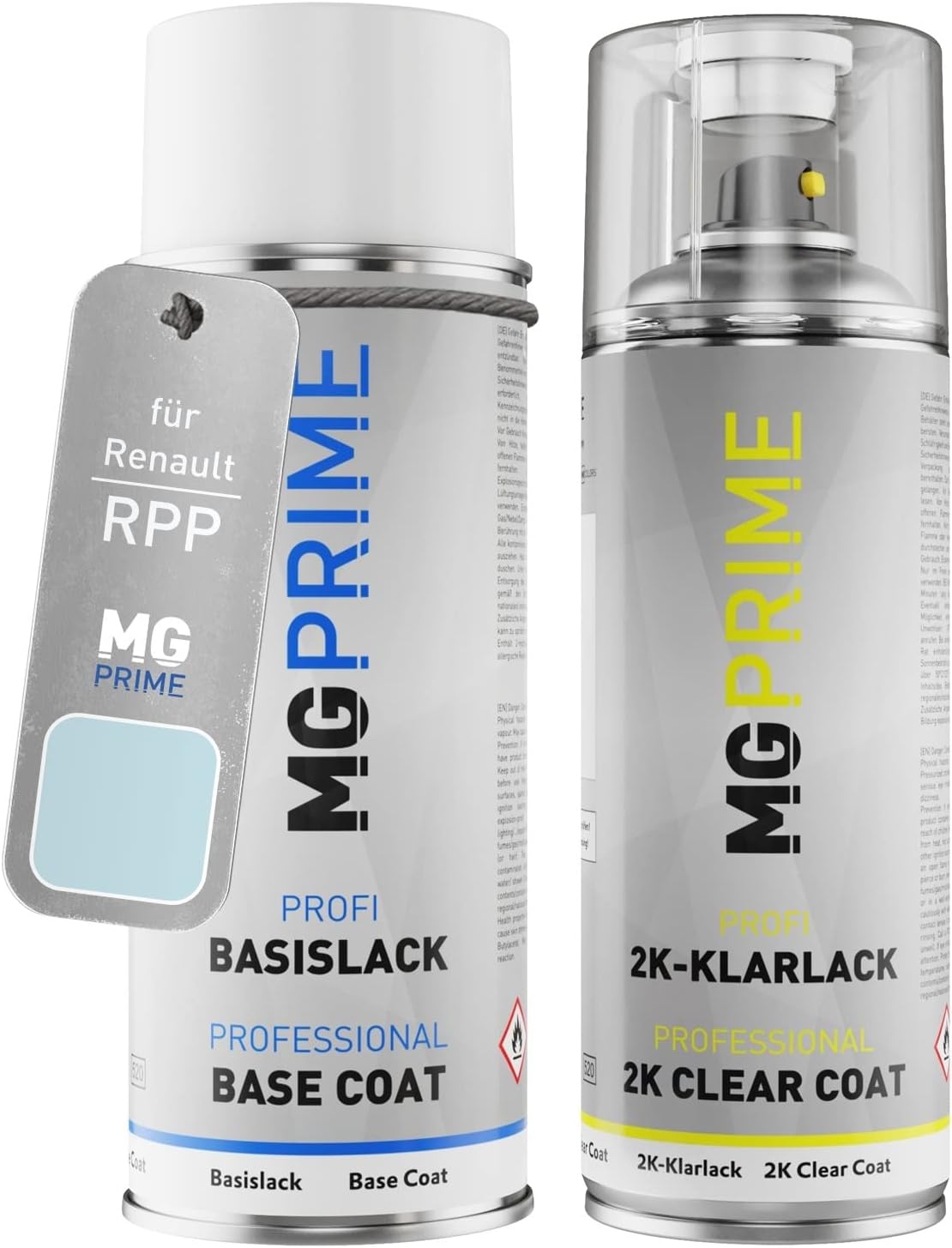 MG PRIME Car paint 2K spray can set for Renault RPP Bleu Dragee/Powder ...
