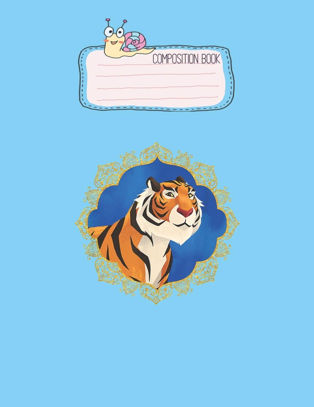 Buy Composition Book: Disney Aladdin Live Action Rajah Tiger Gold Frame ...