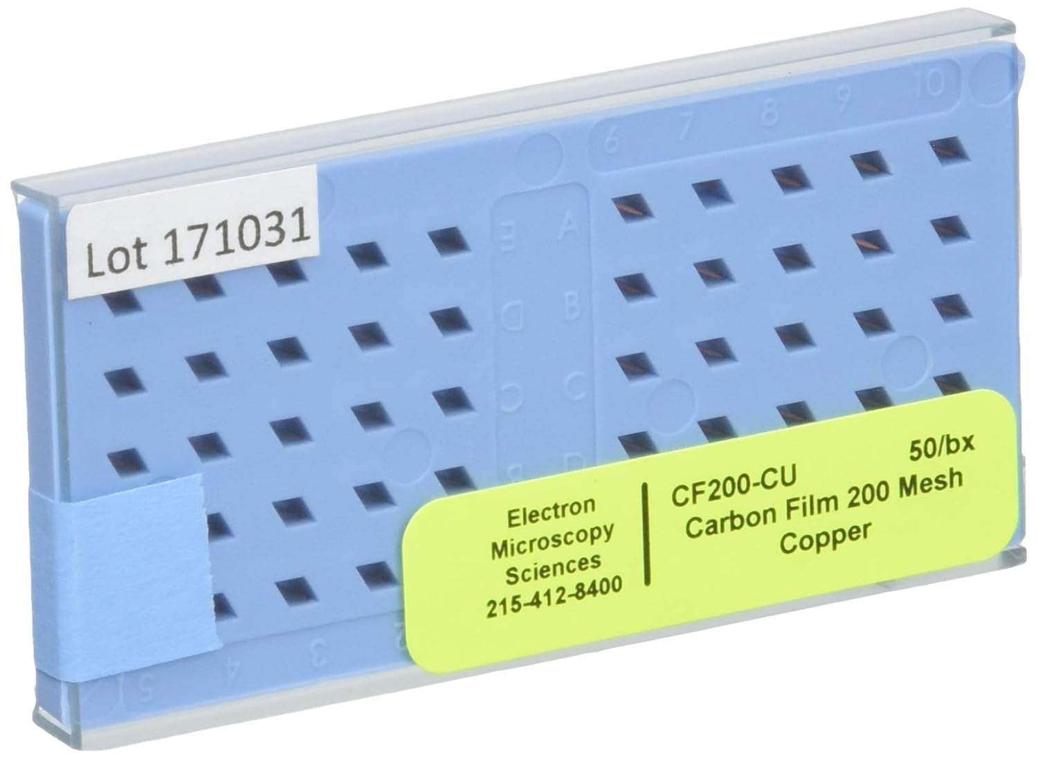 EMS CF200-Cu Carbon Support Film, Square Grid, 10 nm Thick, 200 mesh ...